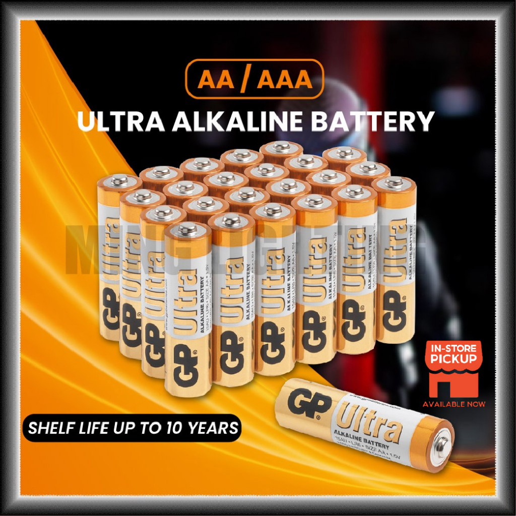 GP Ultra Alkaline Battery AA AAA Bateri 1.5V Cell Mainan Remote Control ...