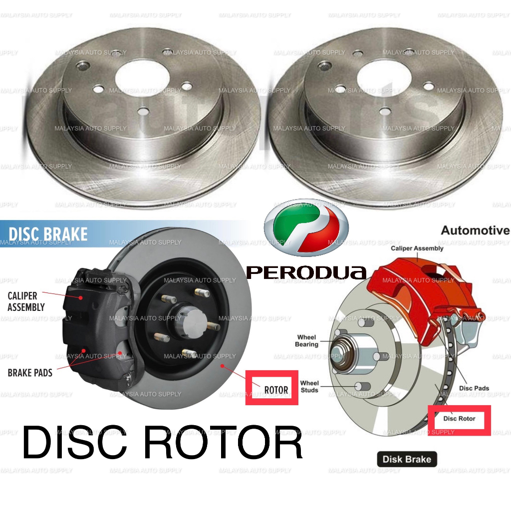 PERODUA DISC ROTO (NEW) SET(RIGHT+LEFT) 2PCS ALZA KANCIL MIRA MYVI ...