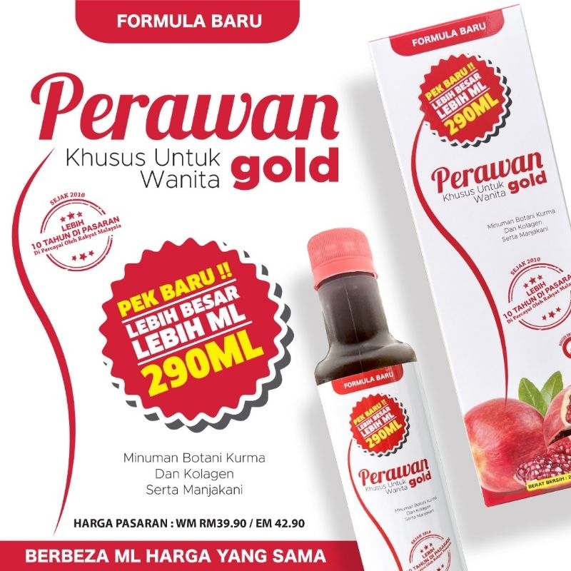D'Herbs Jus Perawan Gold 290ml Minuman Botani Kurma Kolagen Manjakani ...
