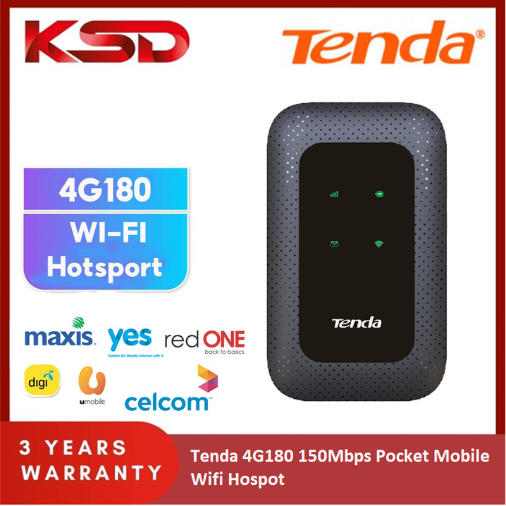 Tenda 4G180 4G LTE Advanced Portable Wireless WiFi Modem Router MiFi Webe YES UniFi Mobile ...