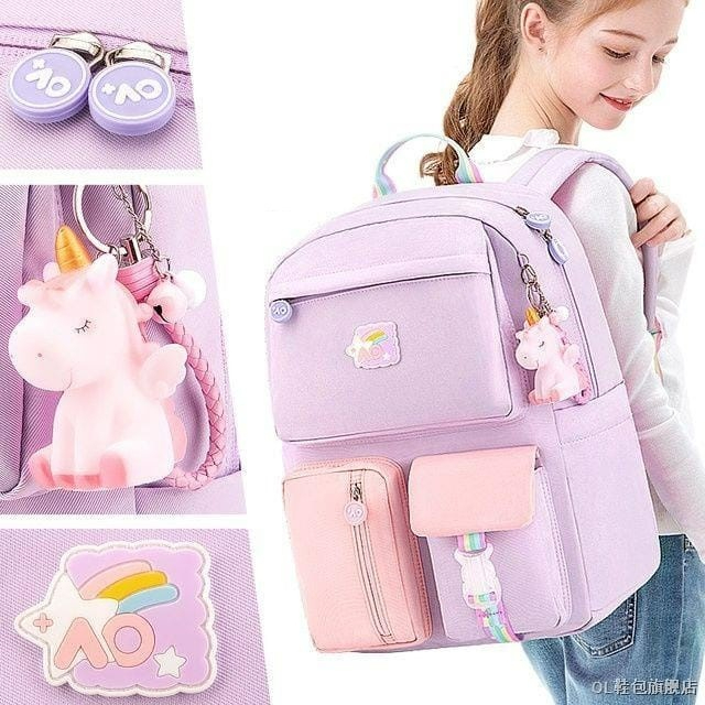 7-12 Years Old Girl Children's School Bag Fashion Backpack Cute Multi ...