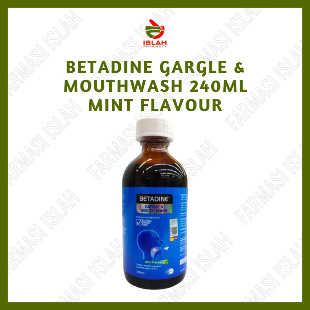 BETADINE GARGLE & MOUTH WASH MINT FLAVOUR 240ML | Shopee Malaysia