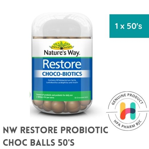 NATURE'S WAY RESTORE PROBIOTIC CHOC BALLS 50'S | Shopee Malaysia NATURE'S WAY RESTORE PROBIOTIC CHOC BALLS 50'S | Shopee Malaysia