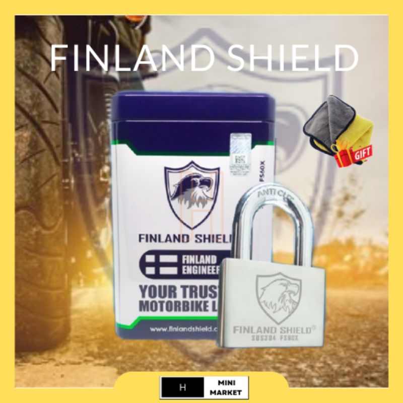 [VERSION 3] PADLOCK FINLAND SHIELD ANTI CUT HIGH GRADE LOCK MOTOR Y15 ...