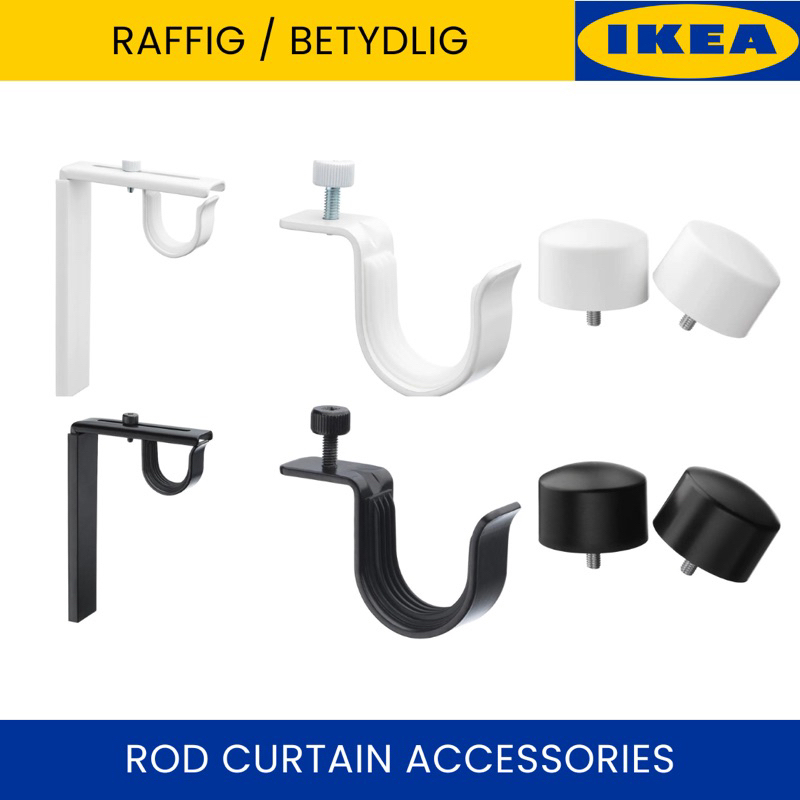 🔥 READY STOCK 🔥 IKEA BETYDLIG RAFFIG ROD HOLDER FINIALS | Shopee Malaysia