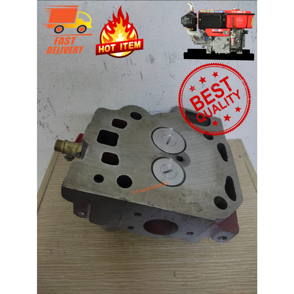 READY STOCK Kubota Vikyno Rv125 RK125 Cylinder head complete (HIGHT ...