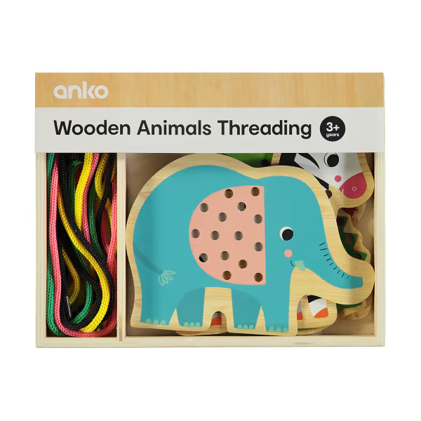 Wooden Jumbo Animals Threading Set (Australia) | Shopee Malaysia