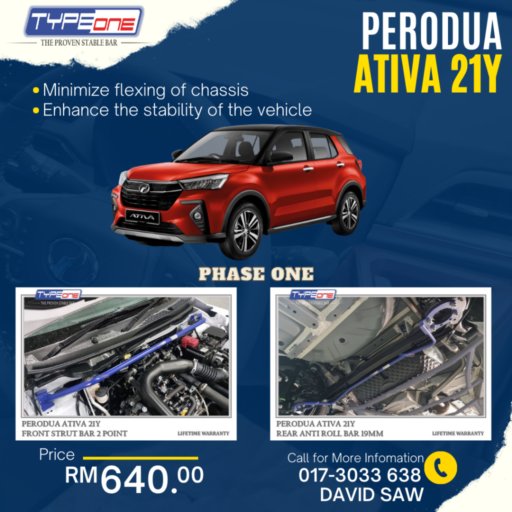 Type One Bar - For Perodua Ativa 1.0t 2WD 2021 (Blue Color) | Shopee ...