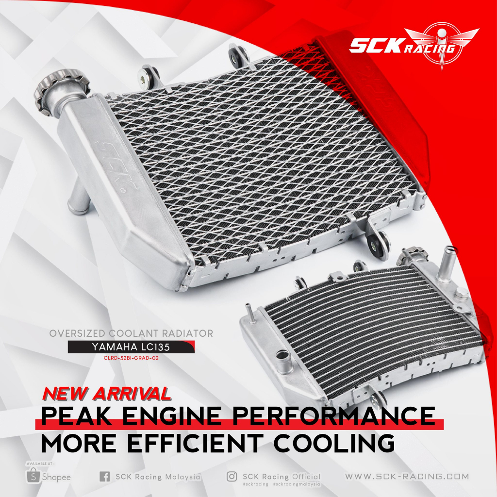 SCK RACING YAMAHA LC135 4s 5s Big Capacity Radiator 600ml Racing Spec ...