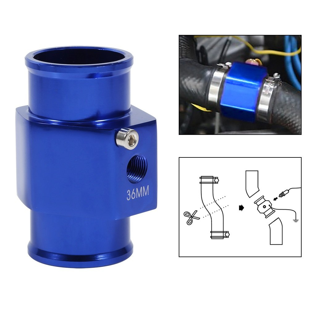 Water Temp Adapter Joint Pipe Temp Sensor Adapter Gauge Radiator Hose ...