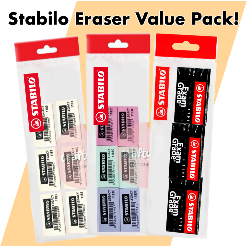 Stabilo Value Pack Back to School, Eraser Set | Shopee Malaysia