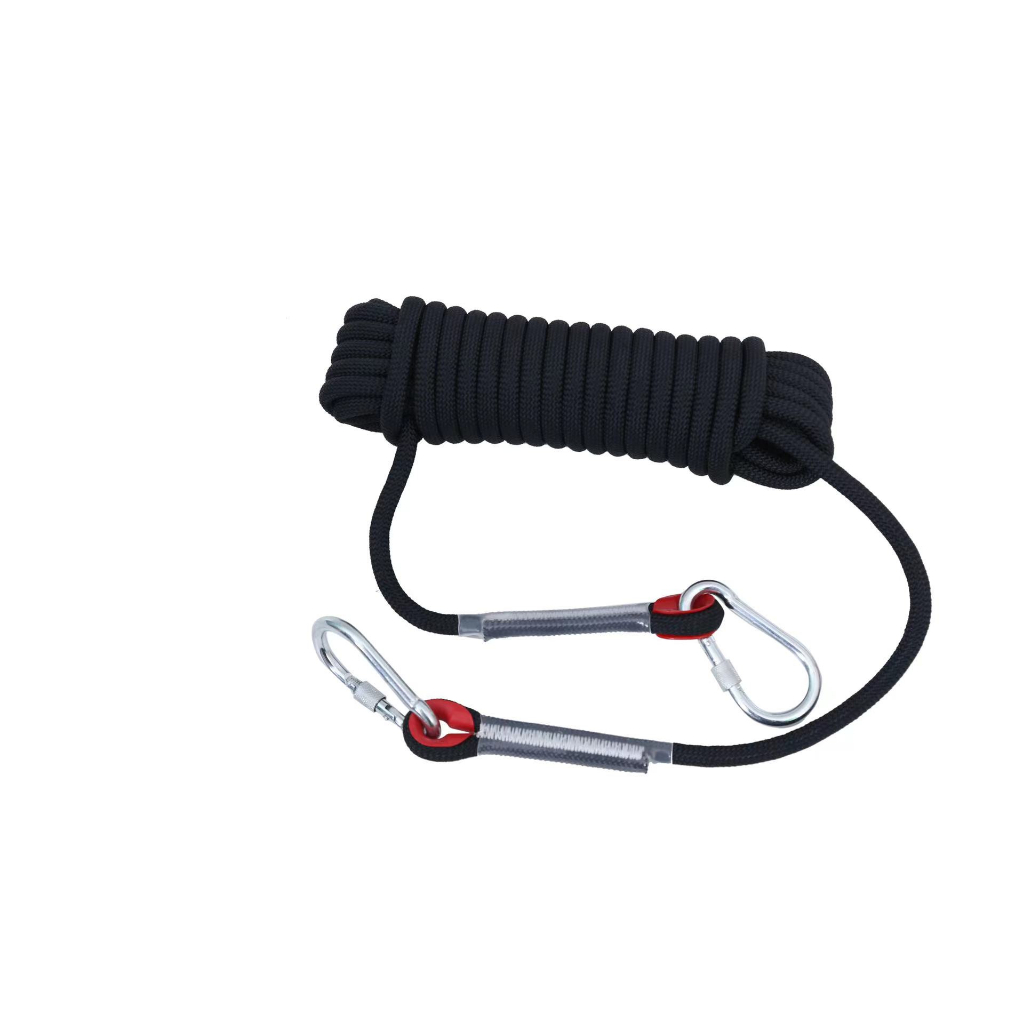 6mm/ 10mm/12mm/ 14mm- 10m-70m Climbing Rope 2 Hooks Tali Outdoor Safety ...