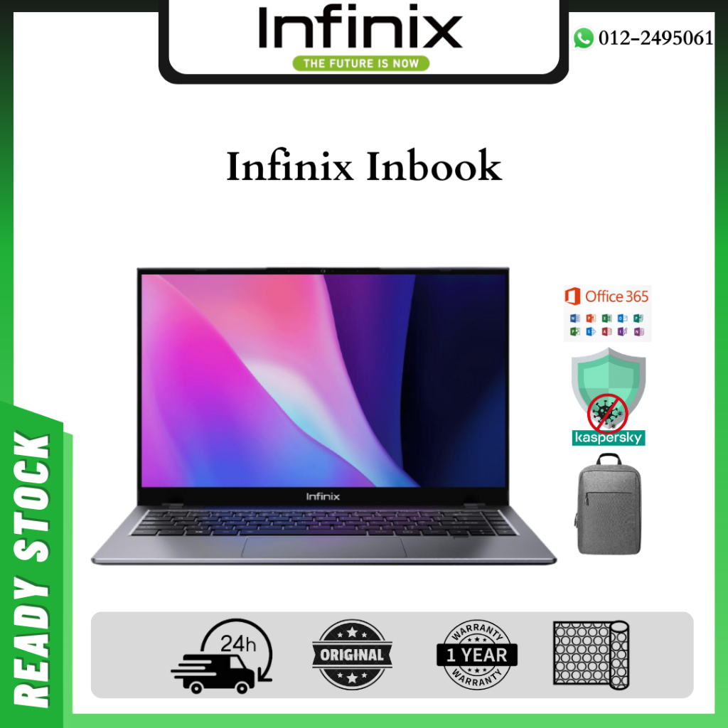 Infinix InBook X1 (i3 8+256GB i5 8+512GB) / X1 Pro (i7 16+512GB) Laptop ...