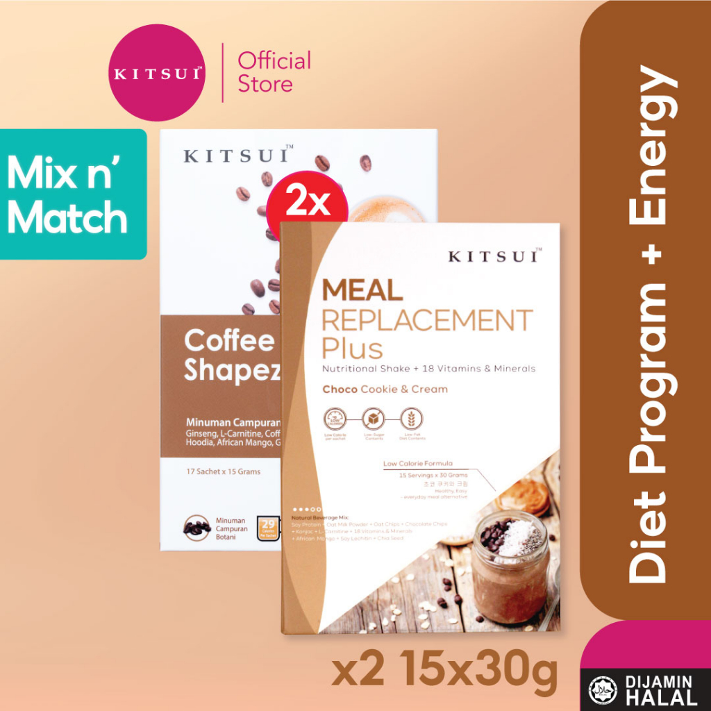 [Mix n' Match] KITSUI KMRP Meal Replacement Plus 15's x 30g + KITSUI ...