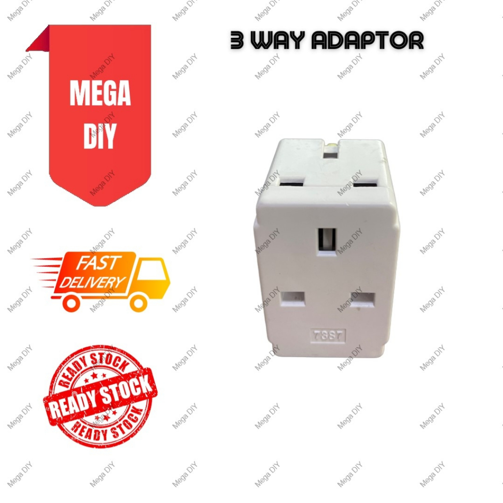 Universal Travel Multi Adapter Socket 13a Multi Way Adaptor 3 Way