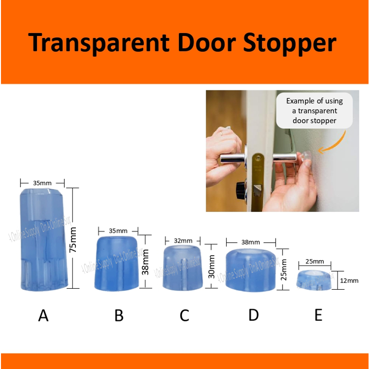 Transparent Door Stopper/ Anti Hit Bumper | Shopee Malaysia