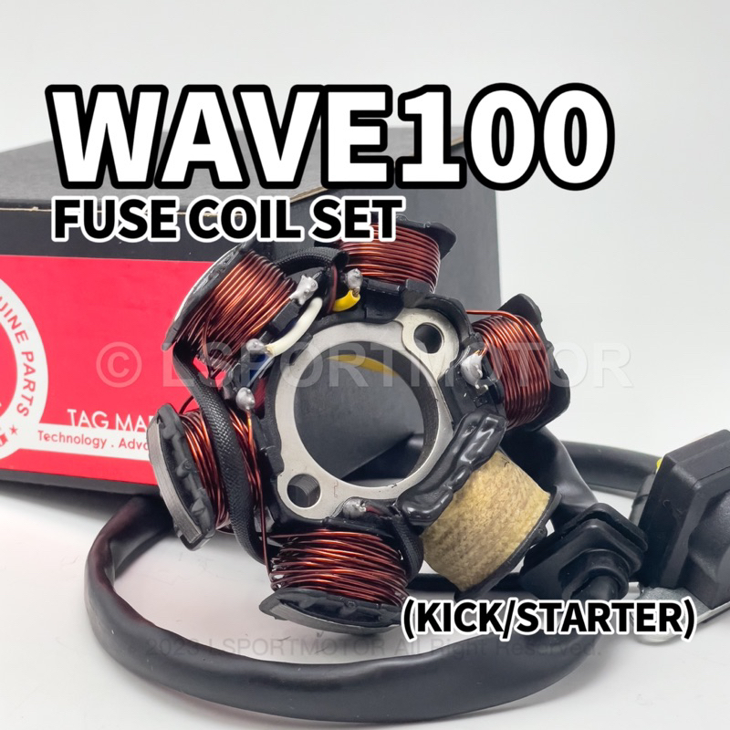HONDA WAVE100 FUSE COIL SET STARTER ASSY MAGNET COIL FIELD COIL STARTOR ...