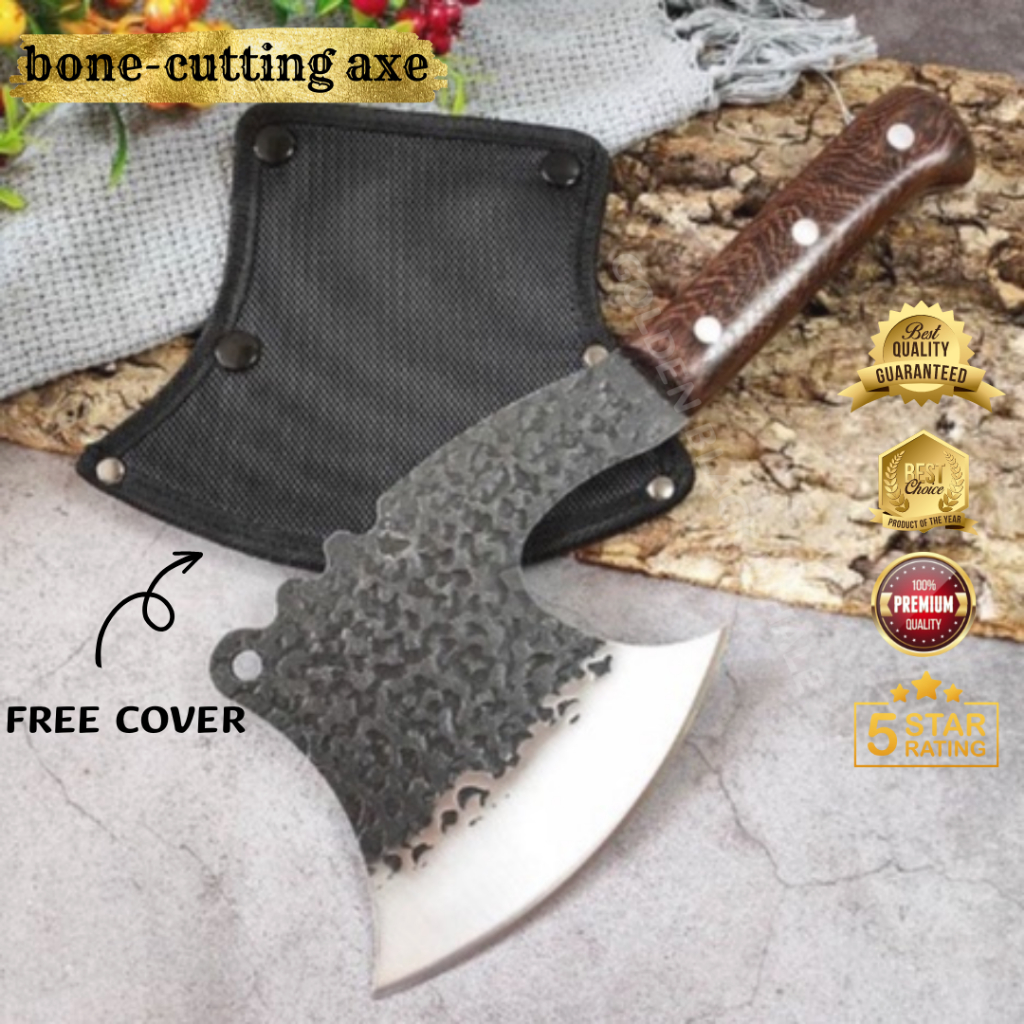 READY STOCK🍎 Hand-forged bone-cutting axe chop beef bone meat file ...