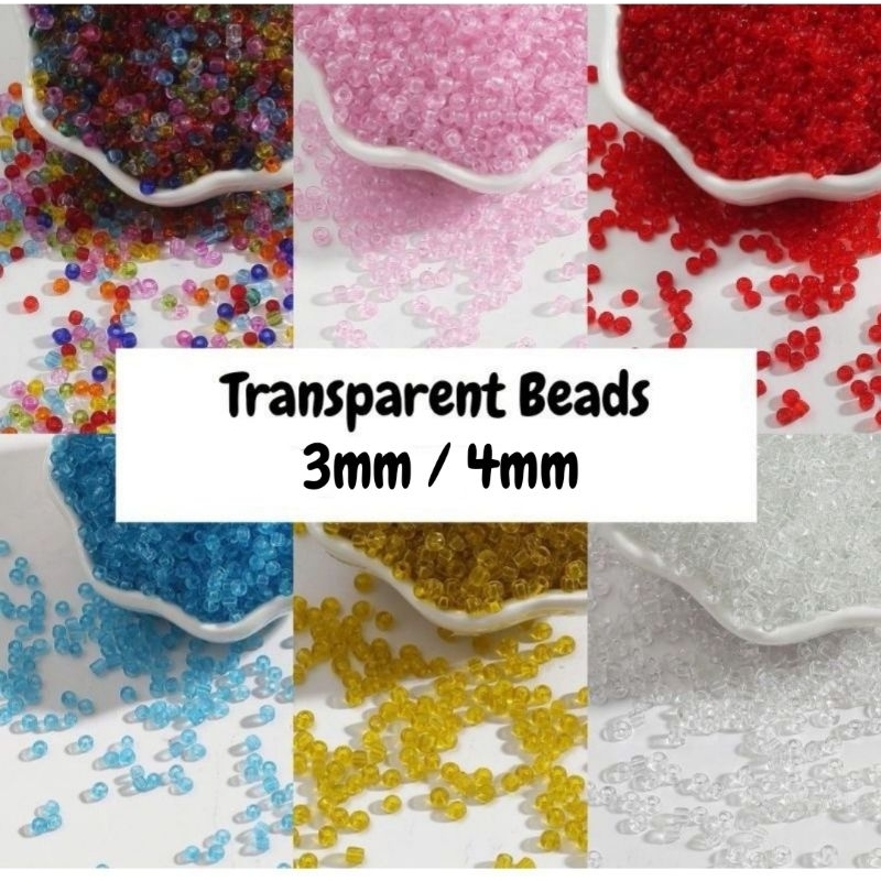 (Ready Stock) 3mm Mix Mixed Transparent Translucent Color-Inside Czech ...