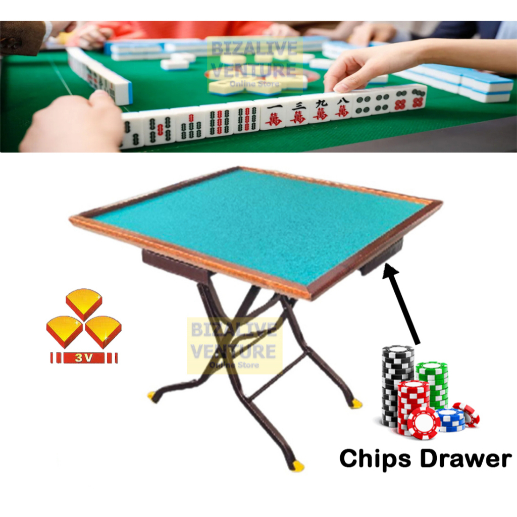 3V MahJong Table with Drawers | Lami Table | Gambling Table | Fordable ...