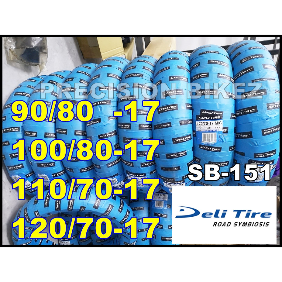 ^ FREE TUBELESS NUT ^ DELI TIRE SB-151 TL 70 80 90 100 110 120 130 - 17 ...