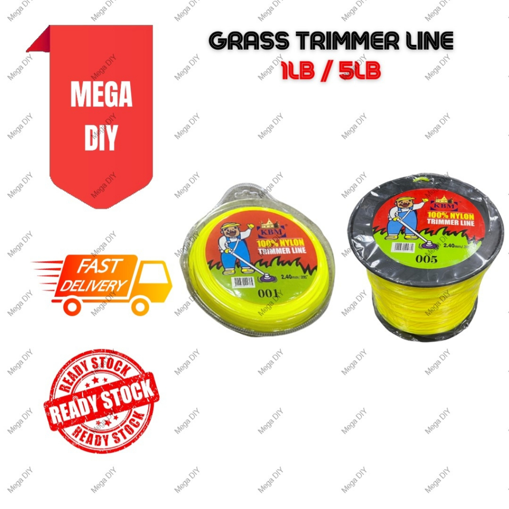 2.4mm Grass Trimmer Line String / Trim Roll / Tali Mesin Rumput ...
