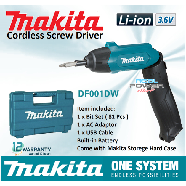 Makita Cordless Screw Driver DF001DW [ Ready Stock / Full Set Brand New ...