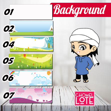 52Pcs Sticker Nama Sticker Baju Iron On Sticker Nama Baju Iron Label ...