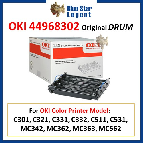 OKI 44968302 Genuine Image Drum for C301 C321 C331 C332 C511 C531 MC342 ...
