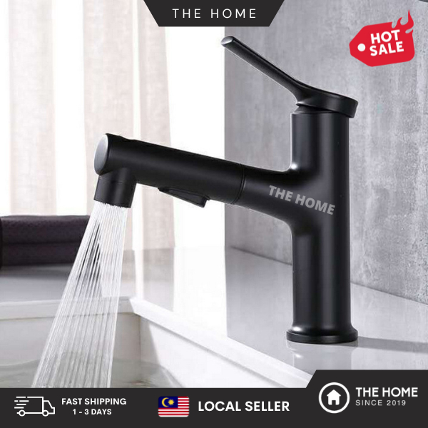 THE HOME Basin Faucet Premium Kitchen Sink Mixer Pull Out 360° Cooper ...