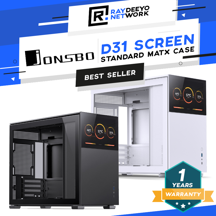 Jonsbo D31 / D41 MATX / ATX Pc Case Chassis [Built-in 8" Screen/Compact ...
