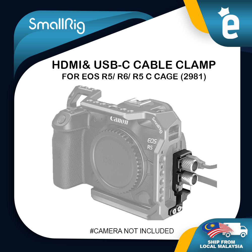 SmallRig HDMI-compatible and USB-C Cable Clamp for Canon EOS R5 and R6 ...