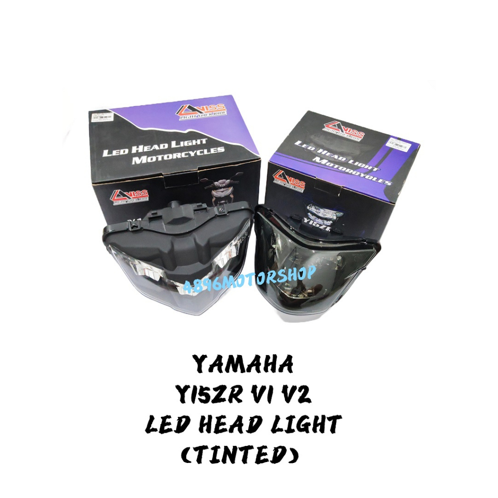 LED HEADLIGHT HEAD LAMP YAMAHA Y15ZR V1 V2 Y15 TINTED CHROME VISS ...