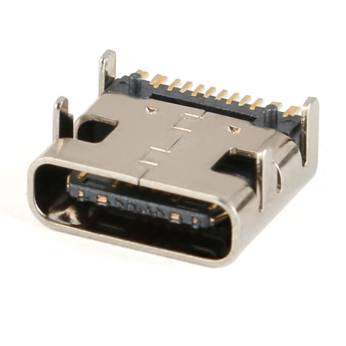 6P 16P Pin type-c Female Connector Socket DIP4 HD Transmission ...