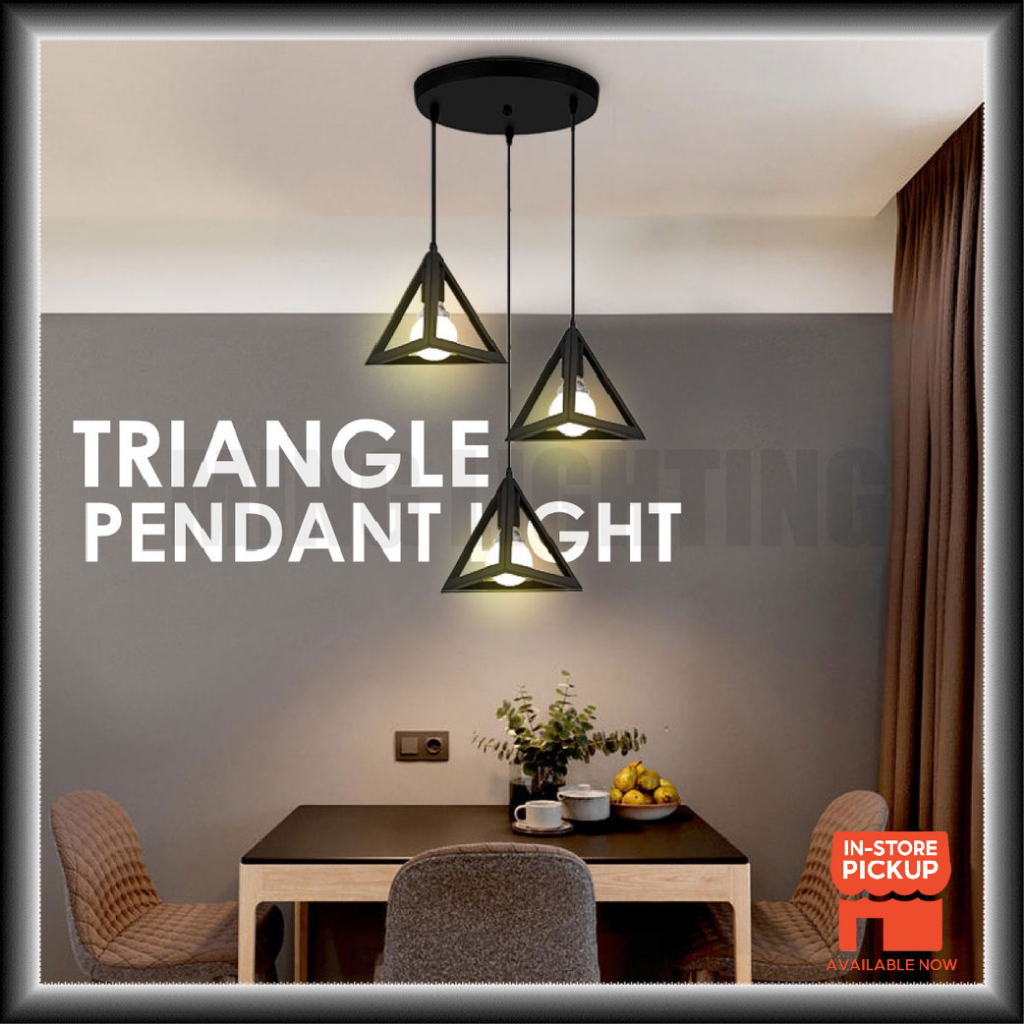 Modern Pendant Lamp Casing Triangle Ceiling Pendants Light Home ...