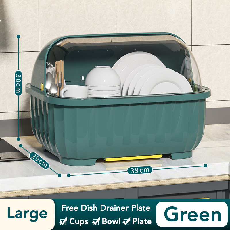Extra Large Multipurpose Kitchen Fully Covered Dish Rack Dish Storage ...