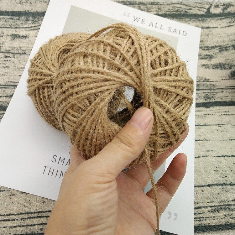 [1-2mm] Natural raw linen DIY Handicraft materials Hemp rope Jute rope ...