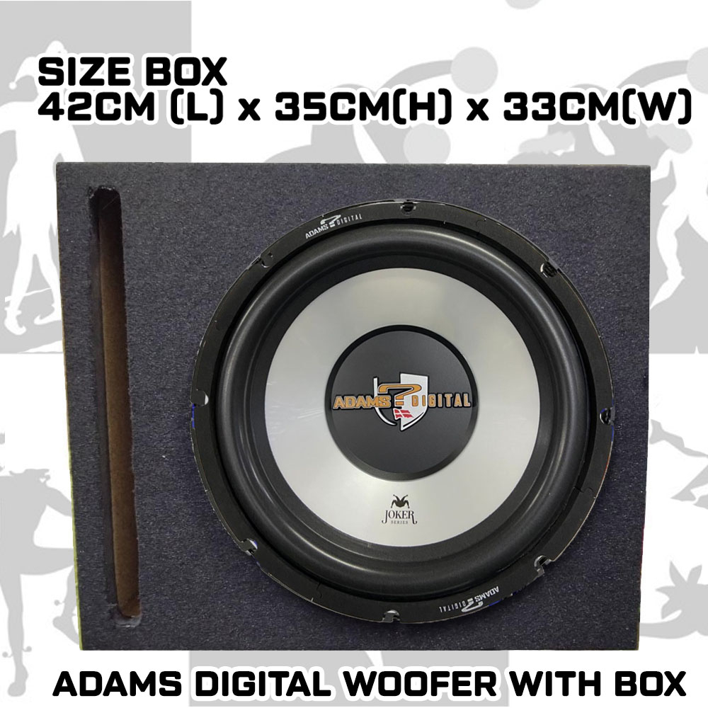 Adams Digital JKR-12 12" Hi-Power Subwoofer 400w Peak Power 200w RMS ...