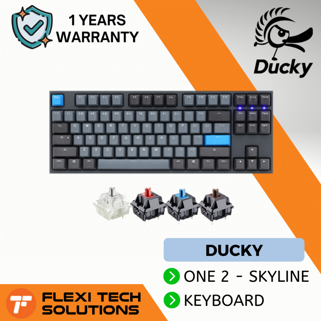 Flexi Tech DUCKY One 2 TKL SKYLINE PBT Wired Mechanical Keyboard ...