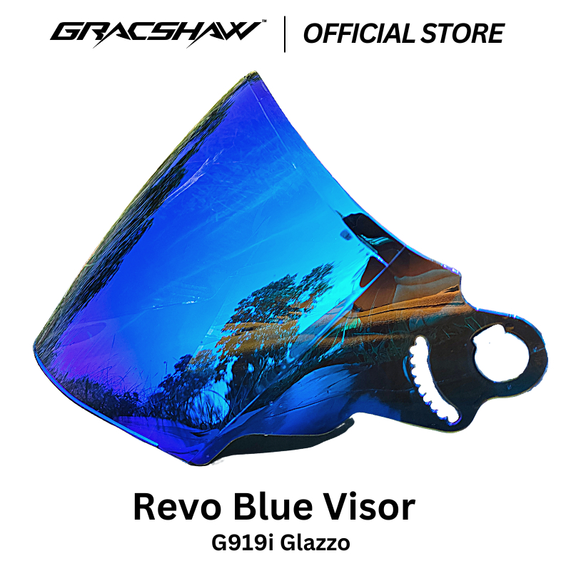 (VISOR) Gracshaw Glazzo G919i Dualtone Visor Rainbow Revo Gold Revo ...