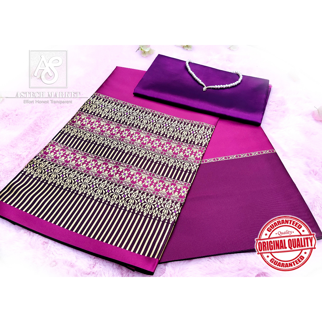 (Design Istana) Original Quality Thai Silk Set / Kain Tenunan / Songket ...