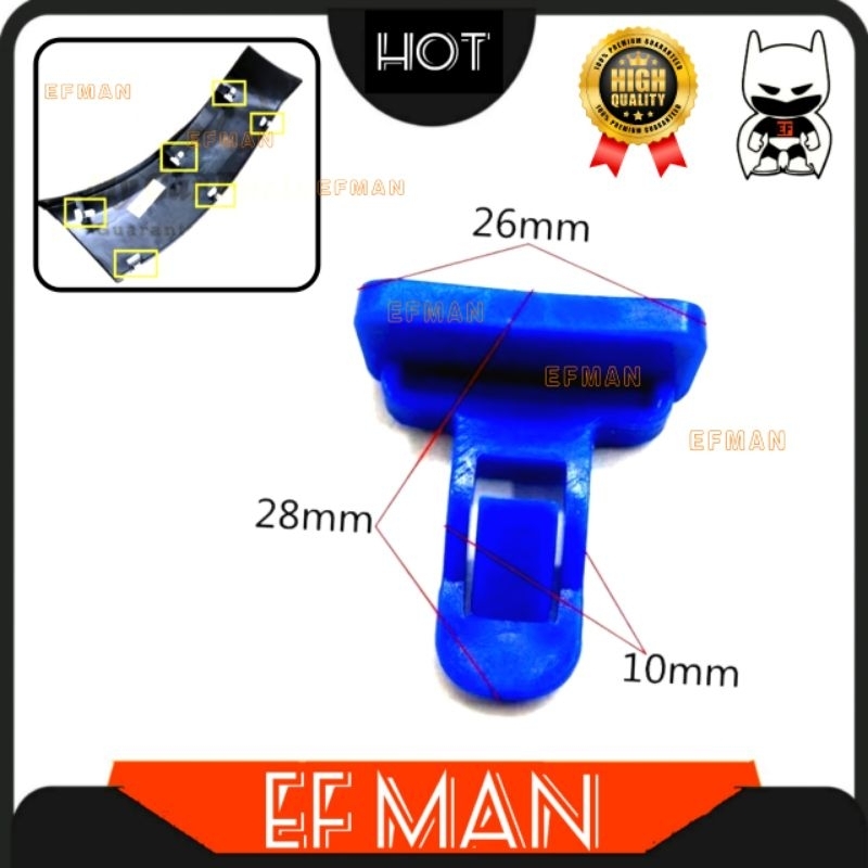 TOYOTA HILUX VIGO KUN25 KUN26 BUMPER SIDE SKIRT CLIP BLUE BIRU | Shopee ...