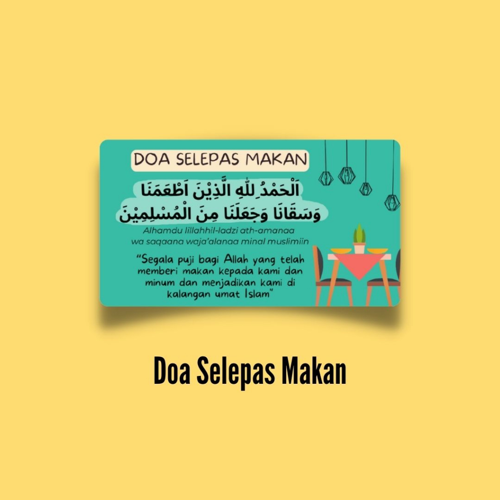 Colourful Sticker Doa Harian Pelbagai Warna Doa Makan/Doa Tidur ...