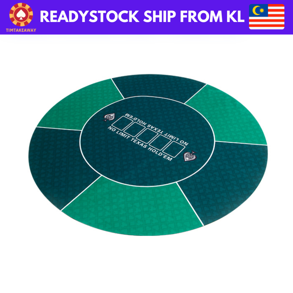 120cm Round Poker Table Mat Casino High Quality Texas Holdem Table ...