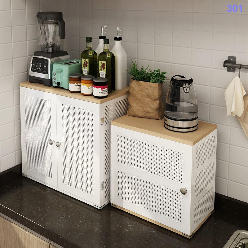 Cupboard Household small kitchen storage rack Multi-functional ...