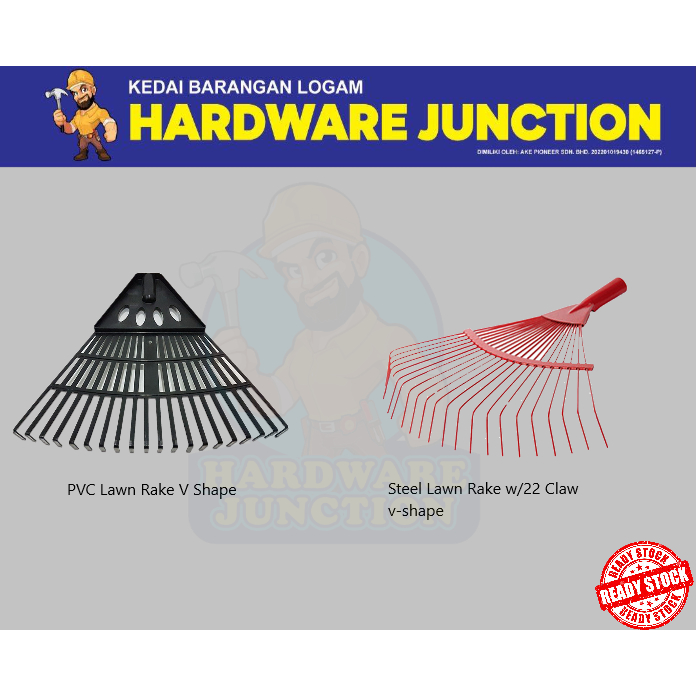 PVC PLASTIC RAKE | METAL RAKE | PENCAKAR RUMPUT PLASTIK | PENCAKAR ...