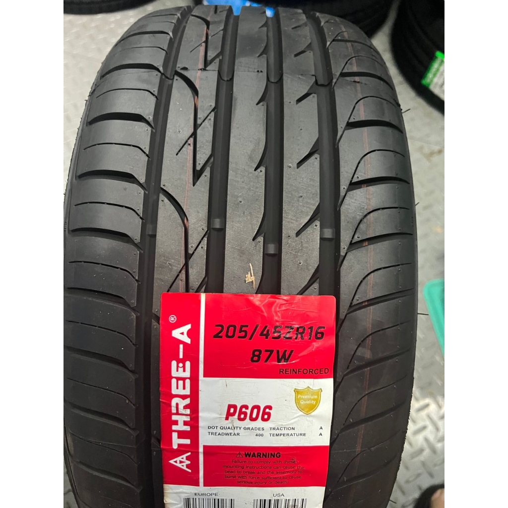 NEW TYRE THREE A 205 45 16 P606 MADE IN CHINA TAHUN 2021 | Shopee Malaysia