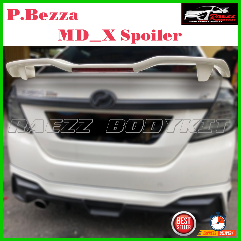 💥Ready Stock💥Perodua Bezza MD_X Spoiler ( Without Paint ) Frp | Shopee ...