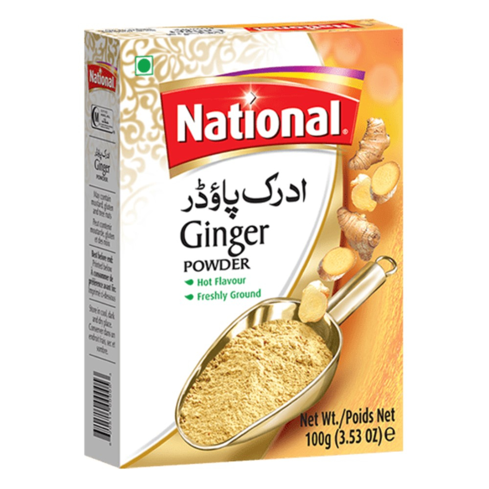 National Pure Ginger Powder Hot Flavor and Freshly Ground, 100g ...