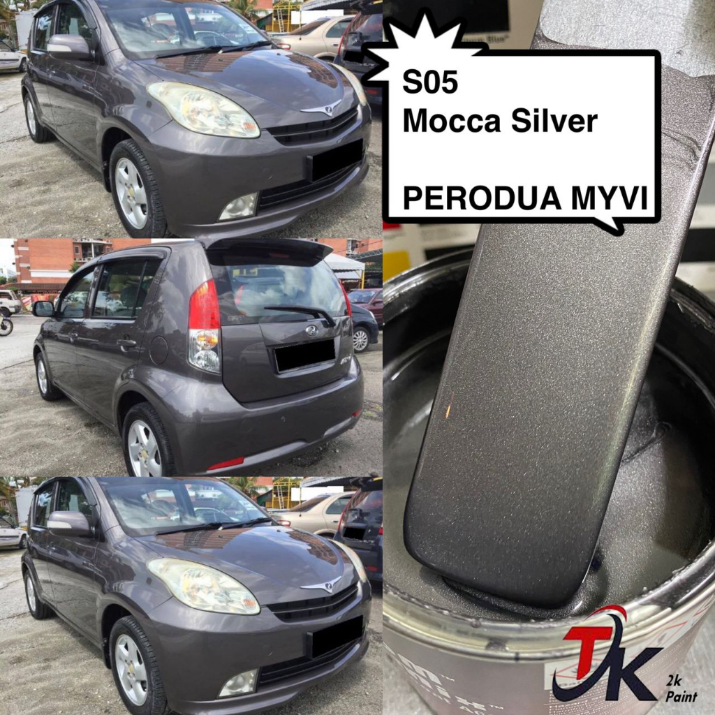 S05 MOCCA SILVER - PERODUA MYVI - 2K PAINT/FAST DRY/CAR PAINT/CAT ...